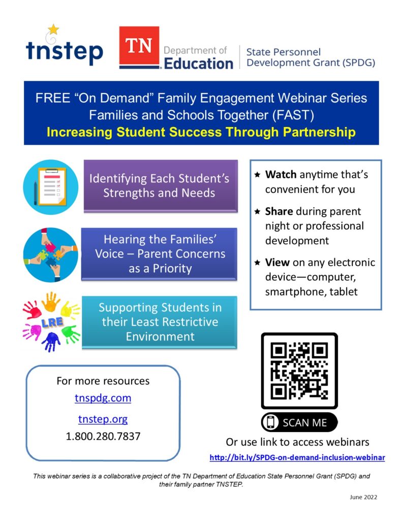 TNSTEP-SPDG FAST Webinar Series • TNSTEP