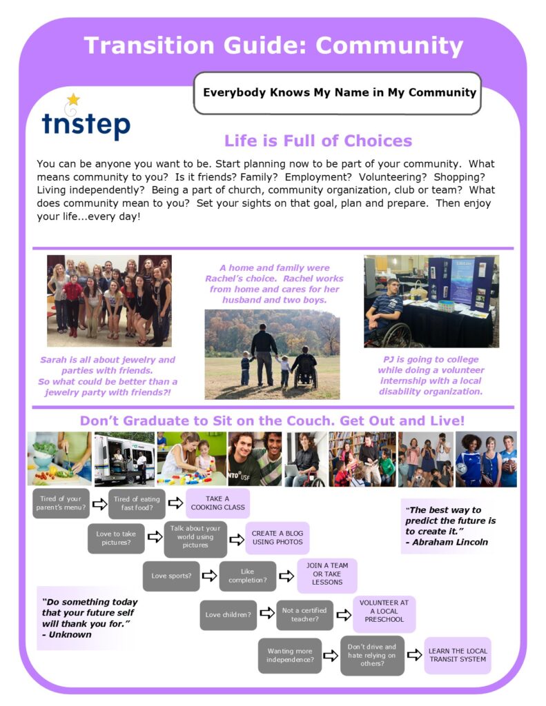 Transition Guide: Community • TNSTEP