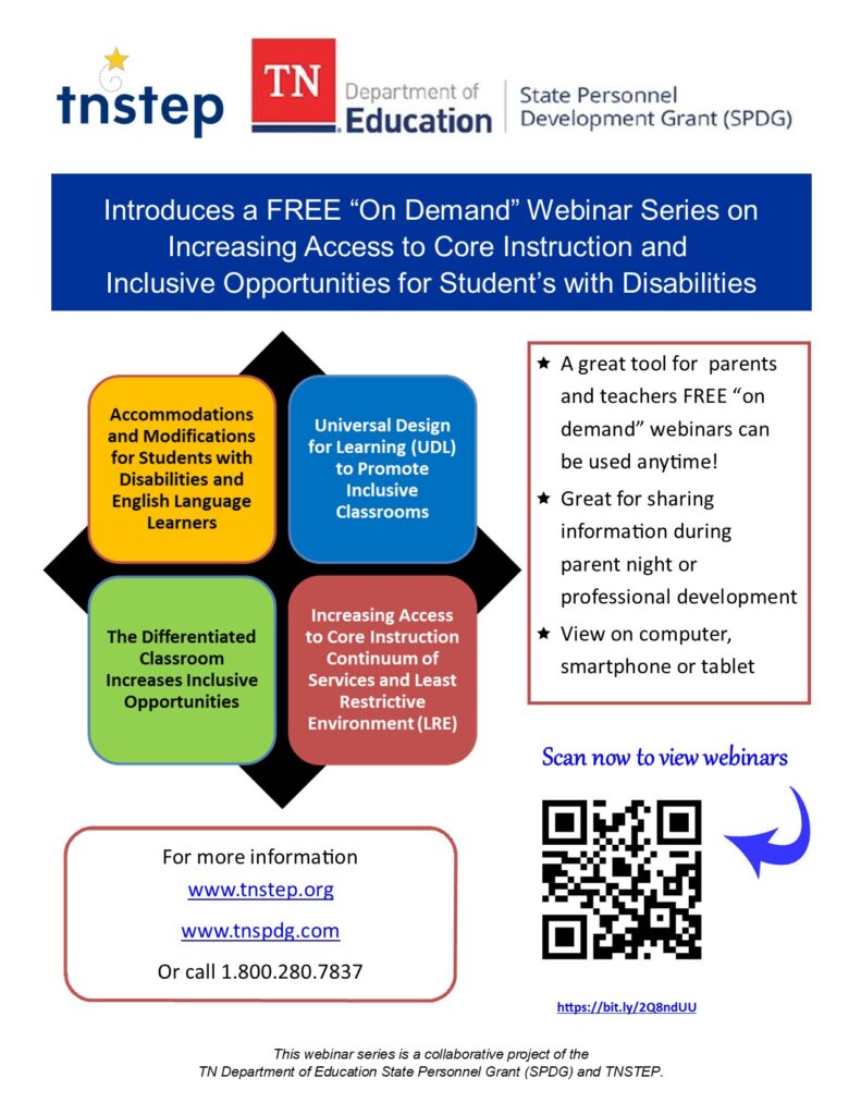 TNSTEP-SPDG Webinar Series • TNSTEP