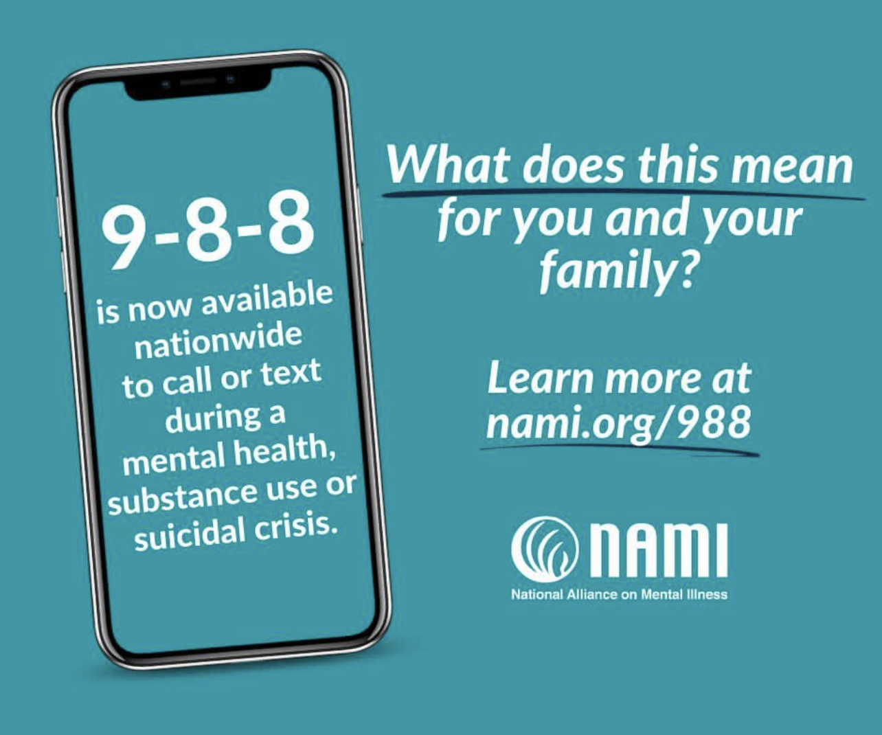 9-8-8 is now available nationwide to call or text during a mental ...